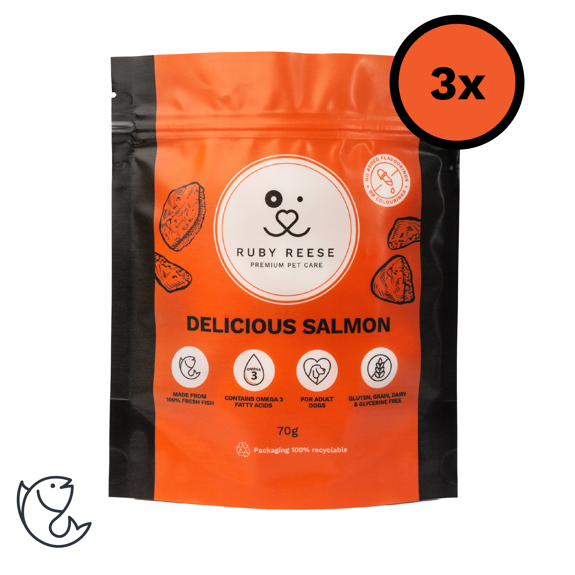 Delicious Salmon - 3x Pack – Ruby Reese